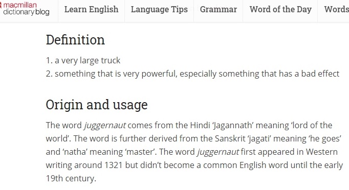 From Jagannath to Juggernaut – PEBBLES AND WAVES